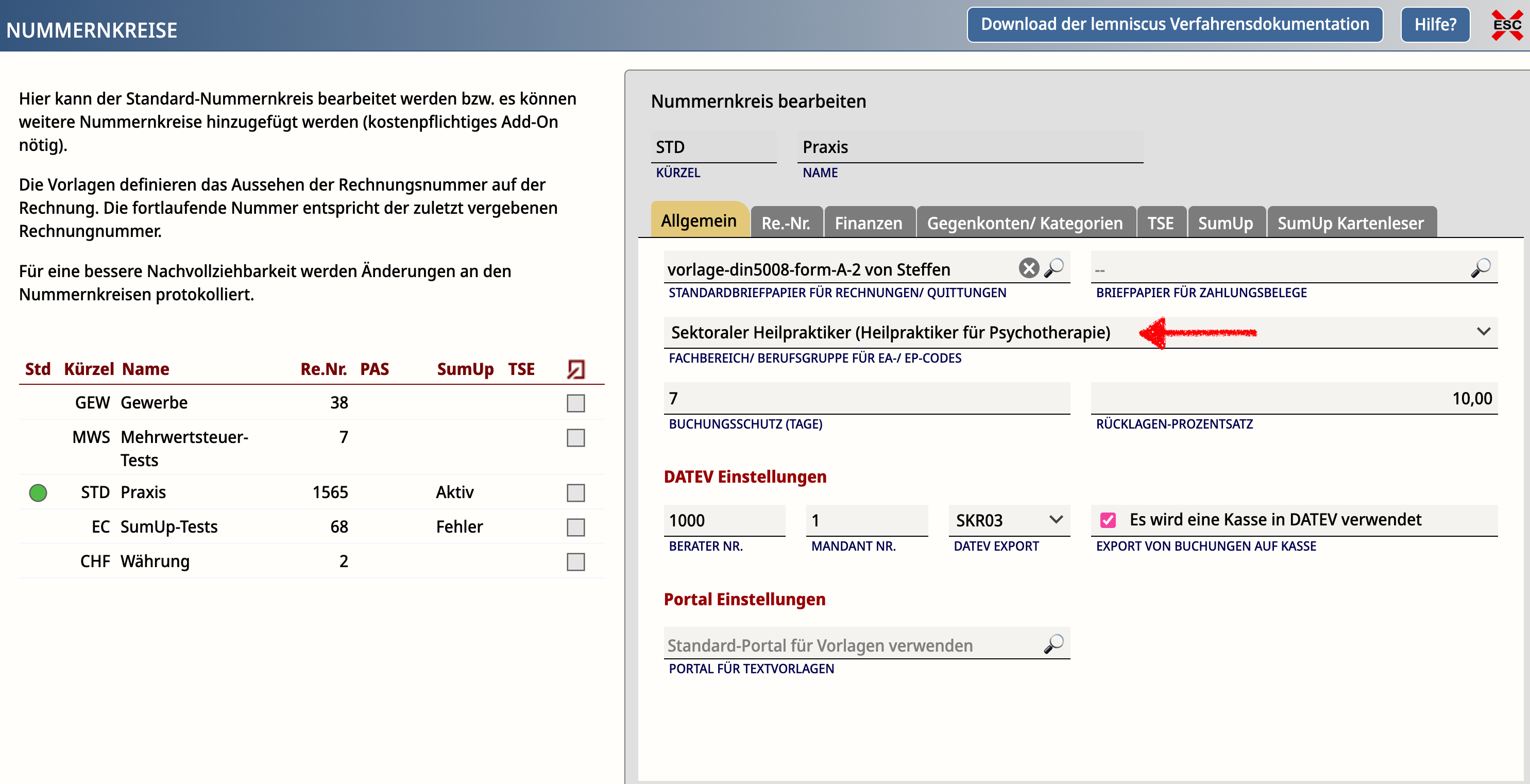 Rechnung mit eA / eP-Codes – Lemniscus Helpdesk